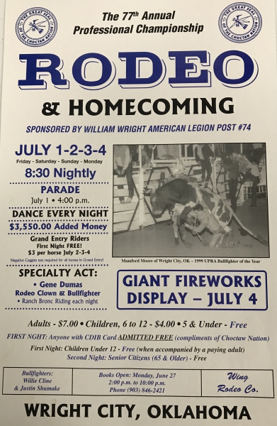 The 77th American Legion William Wright Post 74 1st-4th July Rodeo ...
